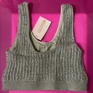 Missguided | Swim | Premium Gold Metallic Knitted Bikini Swim Set ...